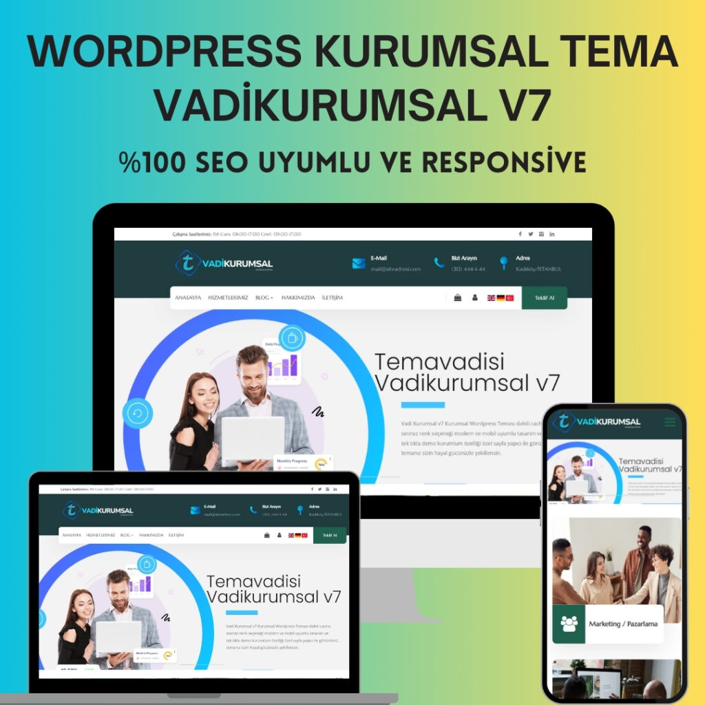 WordPress Yeni Kurumsal Tema – Vadikurumsal v7 | Tema Vadisi - Wordpress Tema